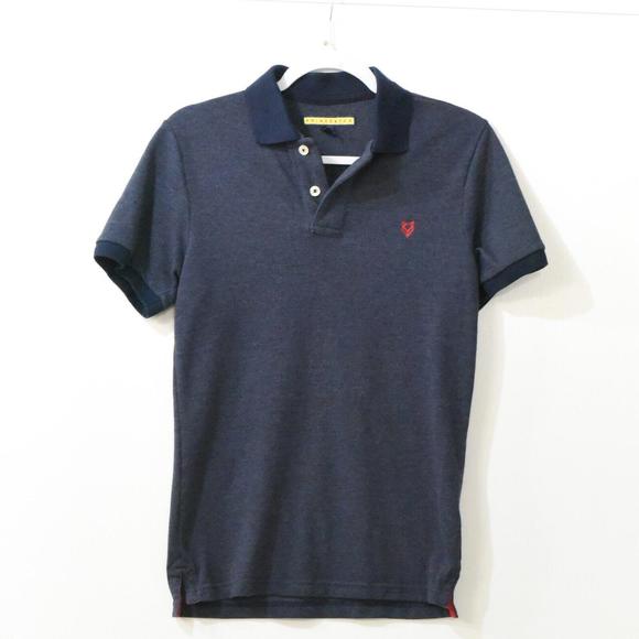 Shirts | Prince And Fox Men Navy Blue Polo Shirt Collared Side Slits ...